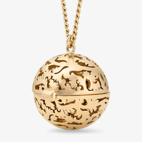 JIMMY CHOO Lace Sphere Pendant Necklace - Silver