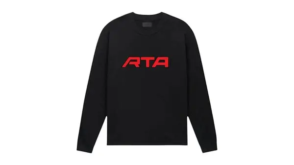 RtA Lawrence Formula Car Long Sleeve Tee Shirt - Black