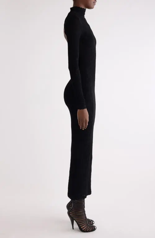Givenchy Long Sleeve Open Back Sweater Dress