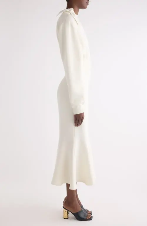 Givenchy Long Sleeve Bow Trumpet Sweater Dress