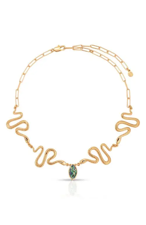 Ettika Serpentina Choker Necklace - Abalone