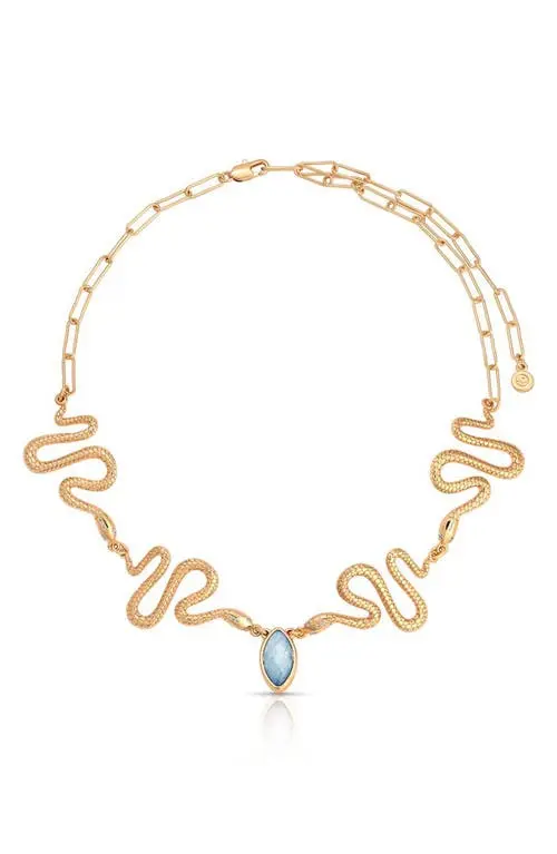 Ettika Serpentina Choker Necklace - Blue