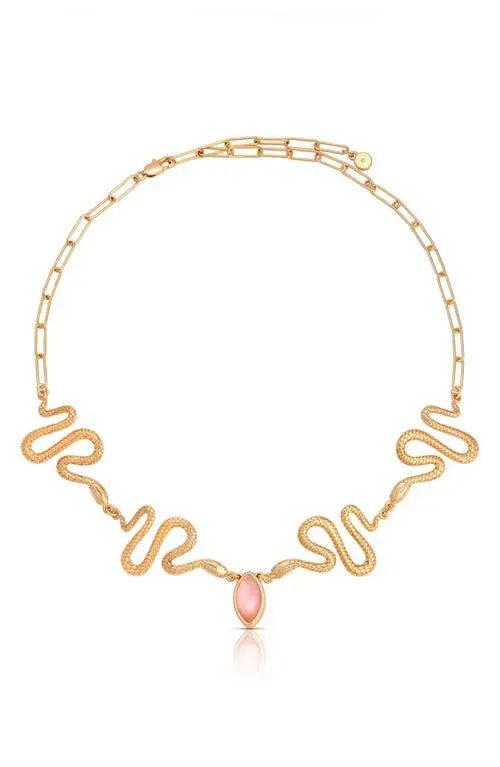 Ettika Serpentina Choker Necklace - Pink