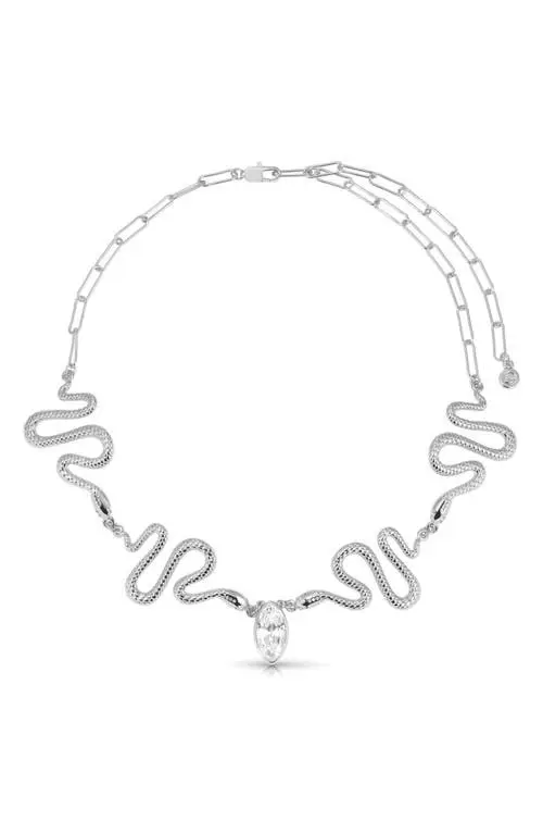 Ettika Serpentina Choker Necklace - Silver