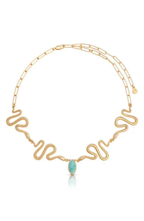 Ettika Serpentina Choker Necklace - Turquoise