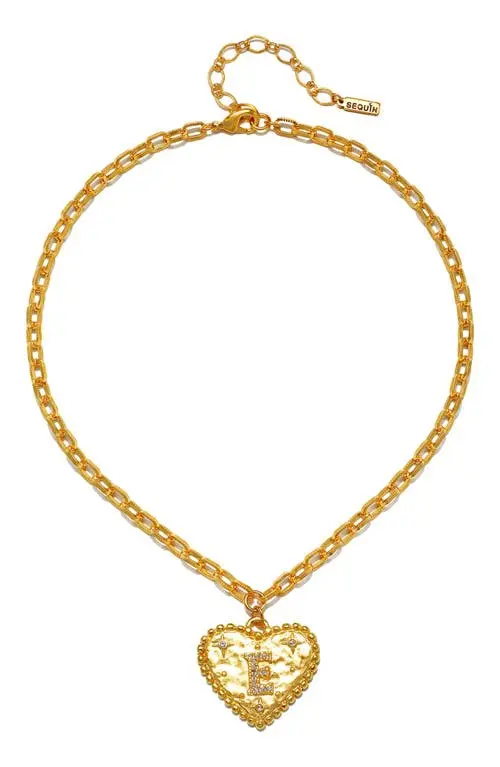Sequin The Celeste Initial Pendant Necklace - Gold - E