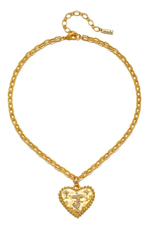 Sequin The Celeste Initial Pendant Necklace - Gold - J