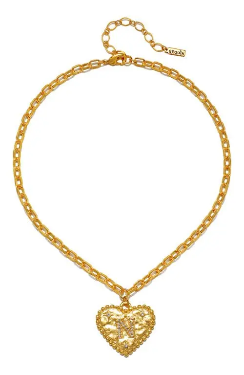 Sequin The Celeste Initial Pendant Necklace - Gold - N