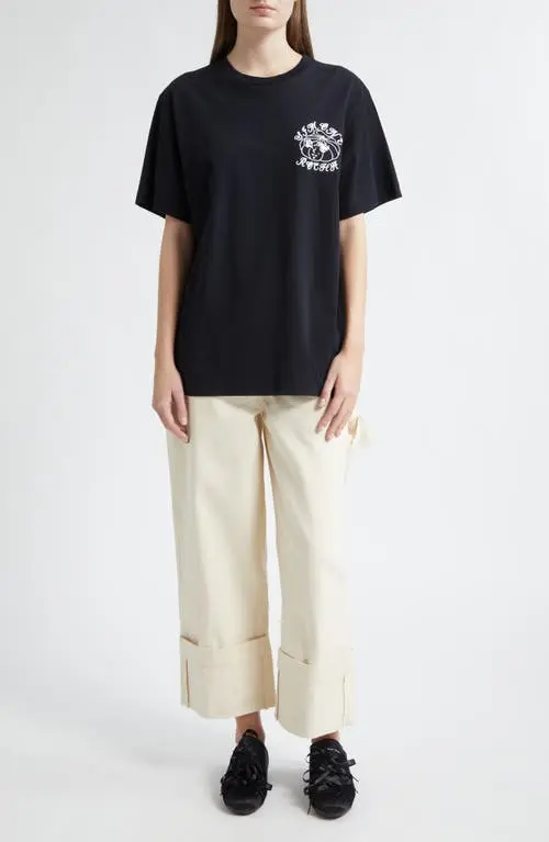 Simone Rocha Dim Sum Logo Print T-shirt - Black/white