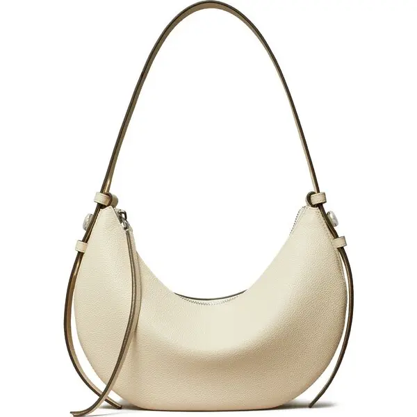 Tory Burch Half-moon Shoulder Bag - Light Cream
