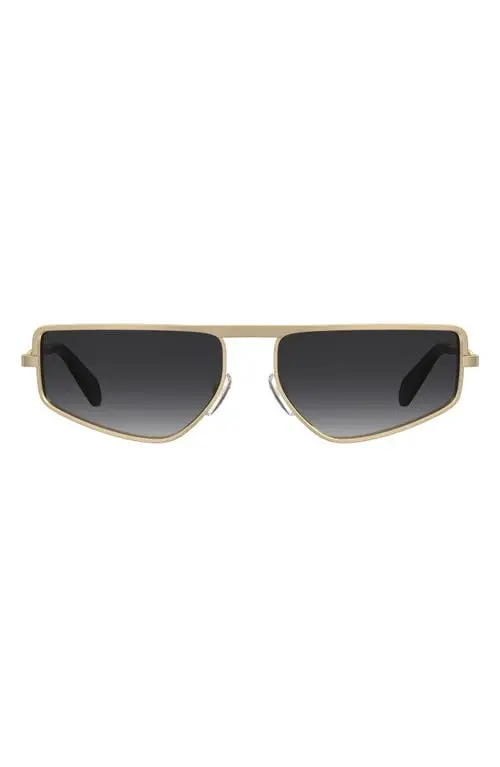Moschino Flat Top Sunglasses - Rose Gold/dark Grey Sf