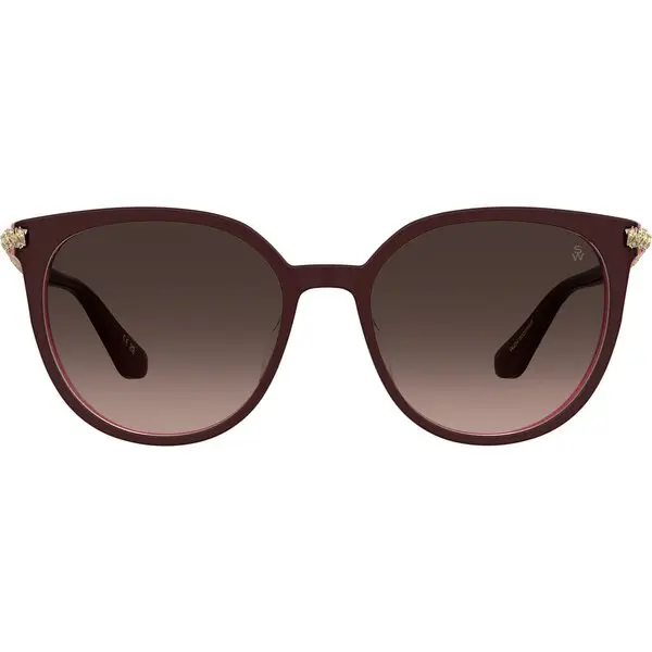 STUART WEITZMAN 55mm Embellished Square Sunglasses - Burgundy Pink/brown Sf