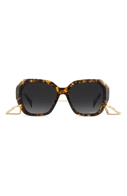 Missoni 55mm Geometric Sunglasses - Havana Brown/dark Grey Sf