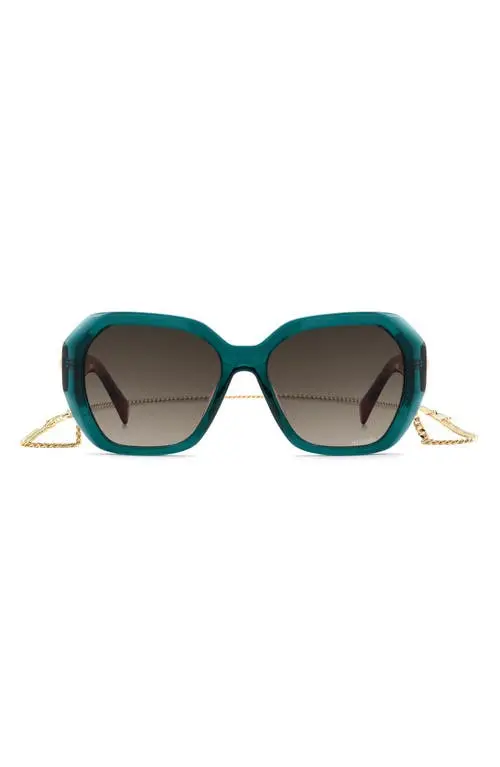 Missoni 55mm Geometric Sunglasses - Teal/brown Sf
