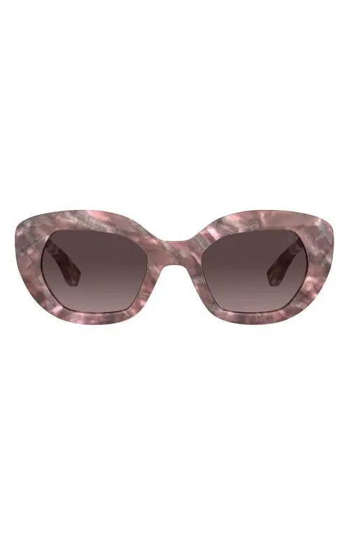 STUART WEITZMAN 51mm Butterfly Sunglasses - Brown Pink Havana/pink Ds