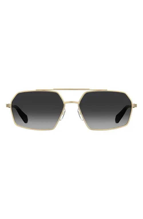 Moschino 60mm Square Sunglasses - Rose Gold/dark Grey Sf