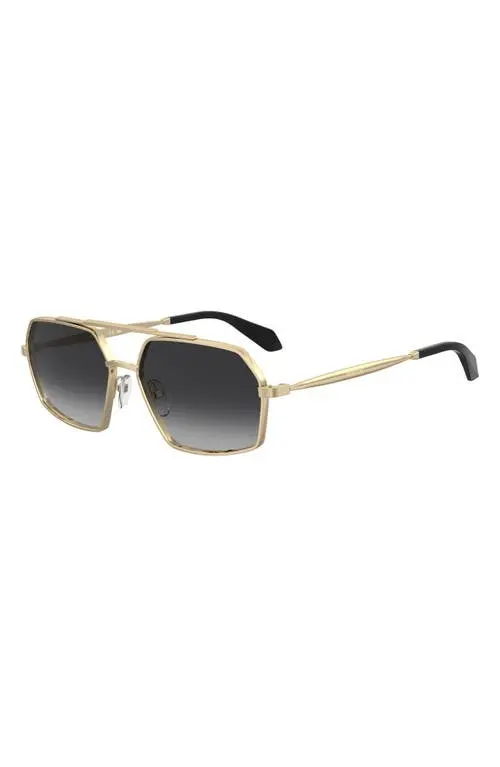 Moschino 60mm Square Sunglasses - Rose Gold/dark Grey Sf