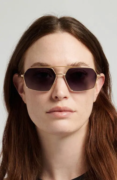 Moschino 60mm Square Sunglasses - Rose Gold/dark Grey Sf
