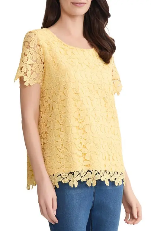 Jones New York Floral Lace Top