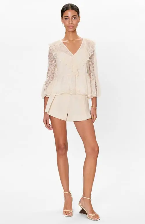 Rebecca Taylor Skye Lace Top - Cream