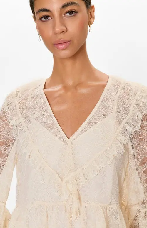 Rebecca Taylor Skye Lace Top - Cream