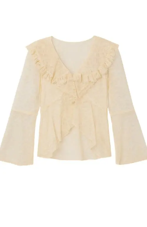 Rebecca Taylor Skye Lace Top - Cream