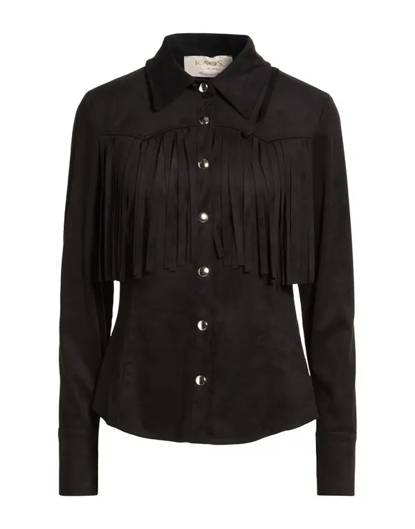 KAOS Fringed Overshirt - Black