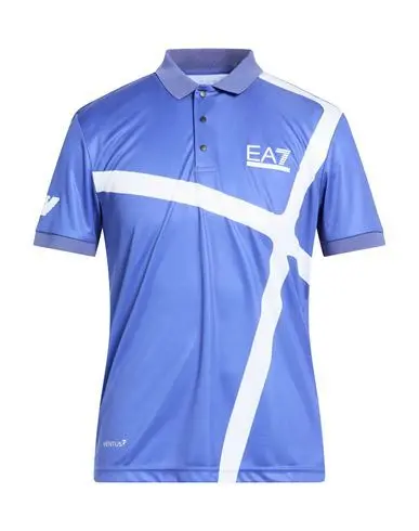EA7 Polo Shirt Size Polyester, Elastane - Azure