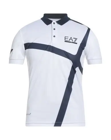 EA7 Polo Shirt Size Polyester, Elastane - White