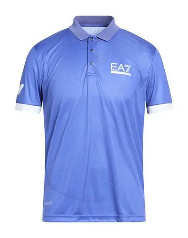 EA7 Polo Shirt Azure Size Polyester - Blue
