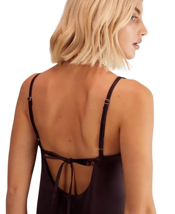 sachin and babi light blue dress Nasty Gal Satin Square Neck Maxi Slip Dress In Chocolate - 25% Off