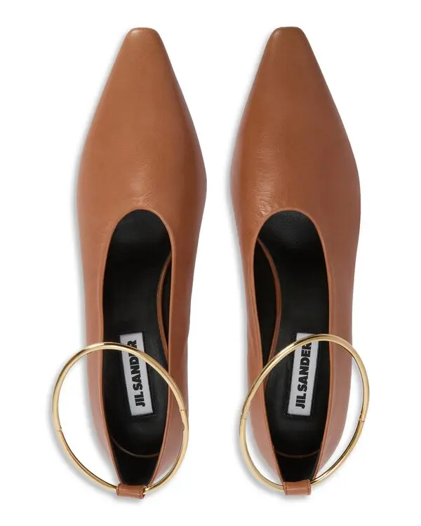 JIL SANDER Ring Court Pumps - Pecan