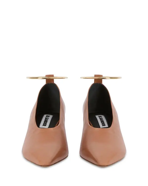 JIL SANDER Ring Court Pumps - Pecan