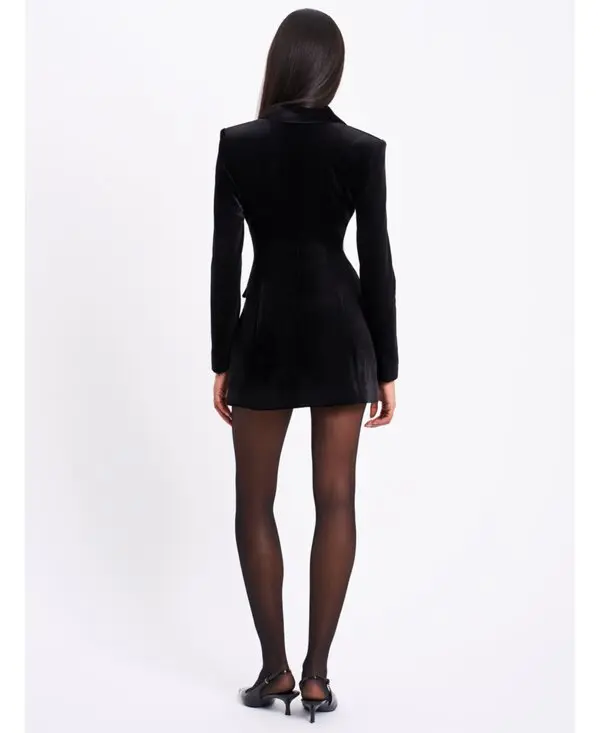 MISS CIRCLE NEW YORK Calista Velvet Blazer Mini Dress