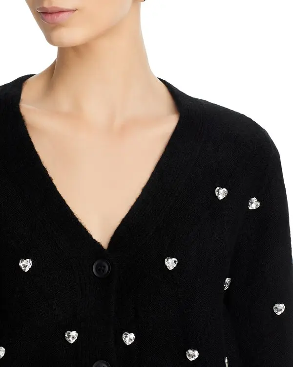 Aqua Heart Stone V Neck Cardigan