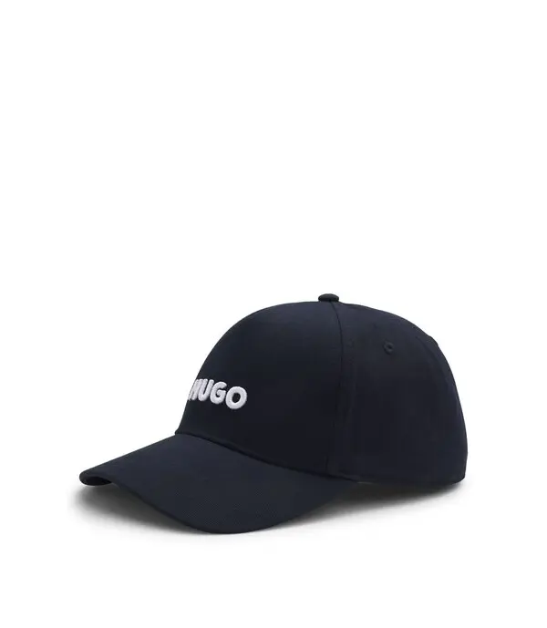 Hugo Cotton Twill Cap With Embroidered Logo - Dark Blue