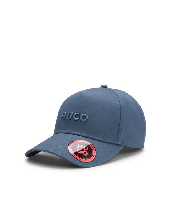 Hugo Cotton Twill Cap With Embroidered Logo - Light Blue