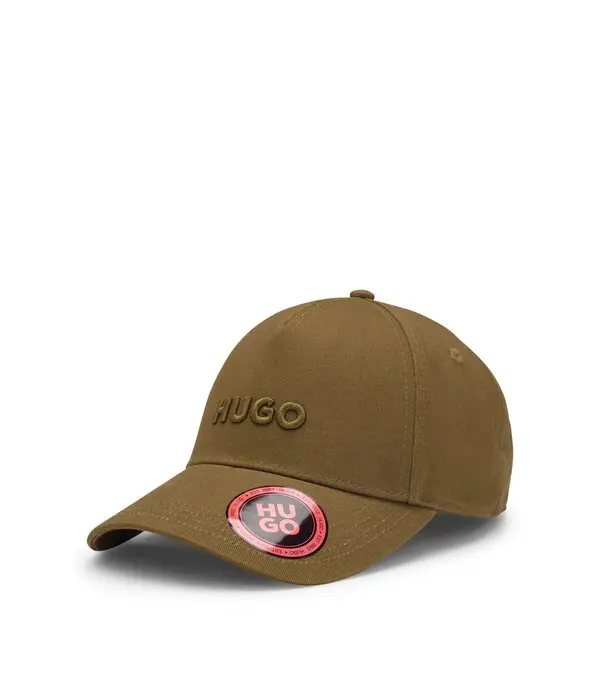 Hugo Cotton Twill Cap With Embroidered Logo - Light Green