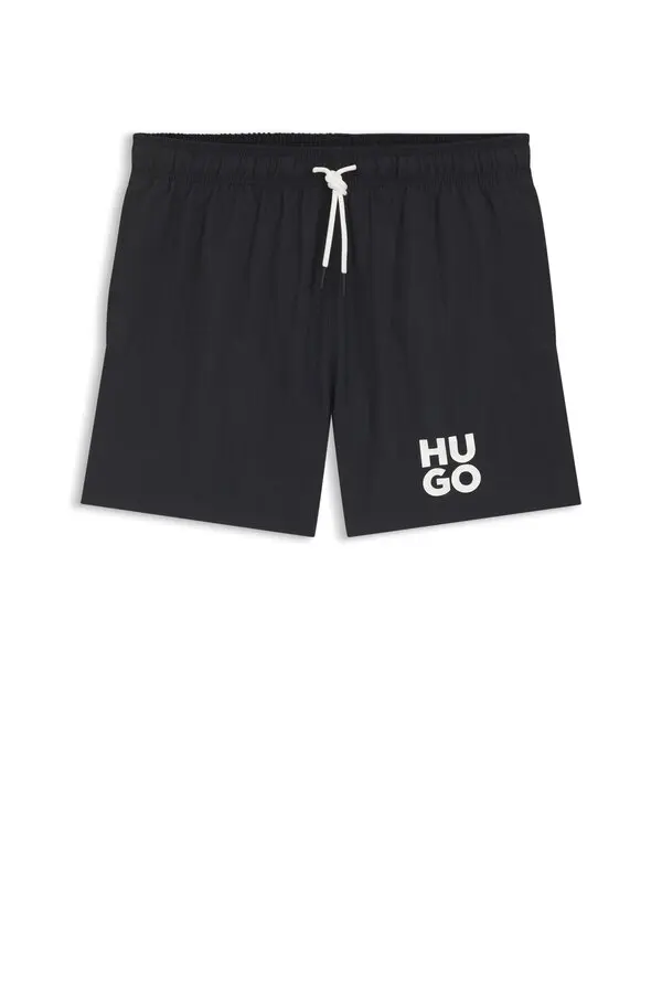Hugo Printed Quick-dry Swim Short - Black