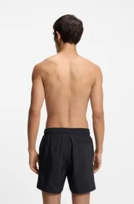Hugo Printed Quick-dry Swim Short - Black
