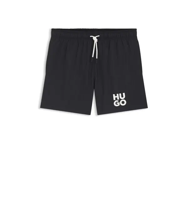 Hugo Printed Quick-dry Swim Short - Black