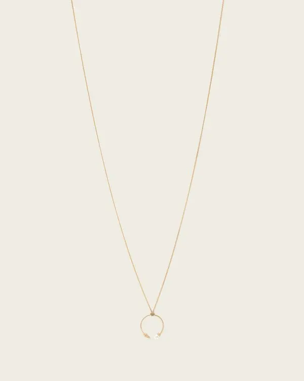 ALLSAINTS Hazel Chain Necklace - Warm Brass