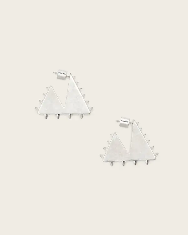 ALLSAINTS Mae Spike Earrings - Warm Silver