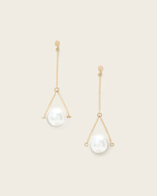 ALLSAINTS Hazel Drop Earrings - Warm Brass