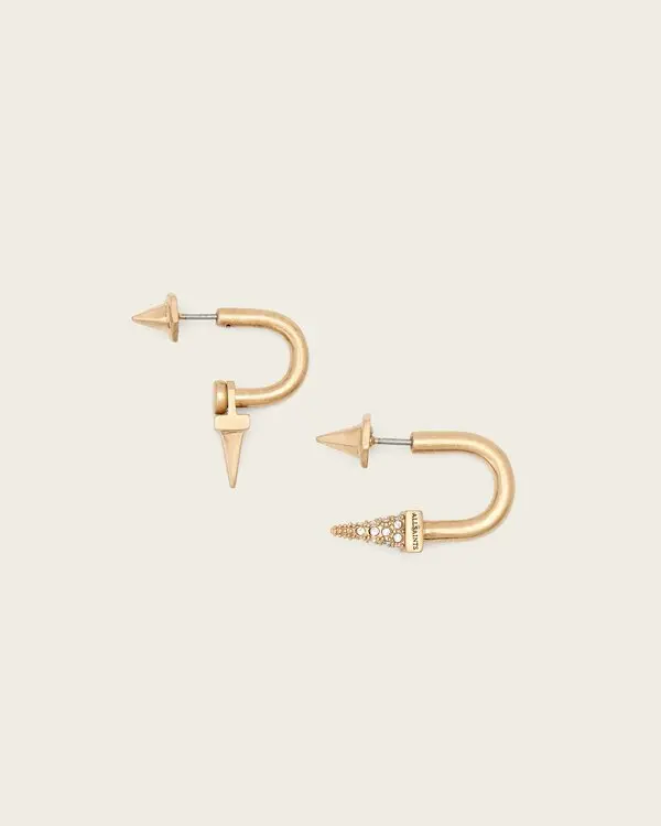 ALLSAINTS Laio Spike Earrings - Warm Brass