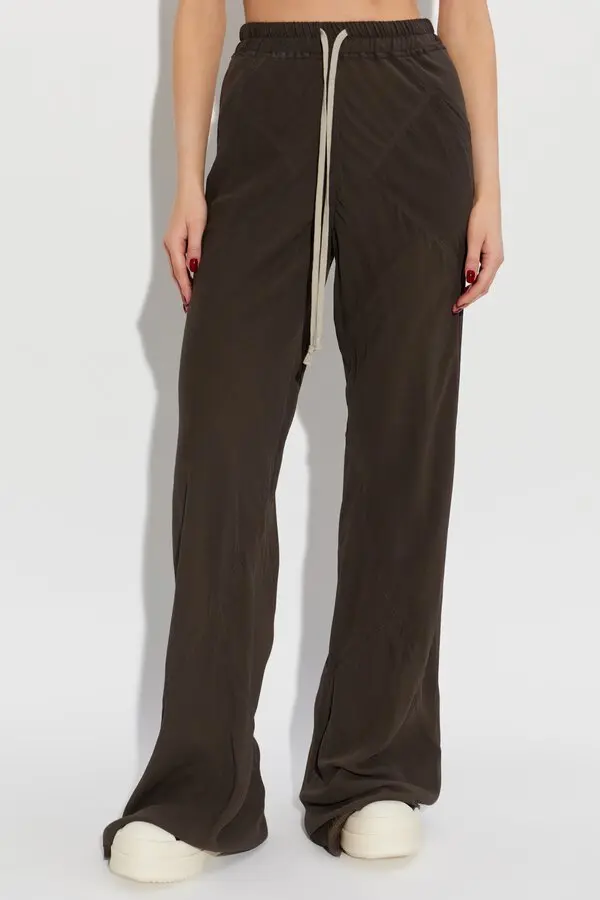 Rick Owens Loose-fit Silk Trousers - Brown