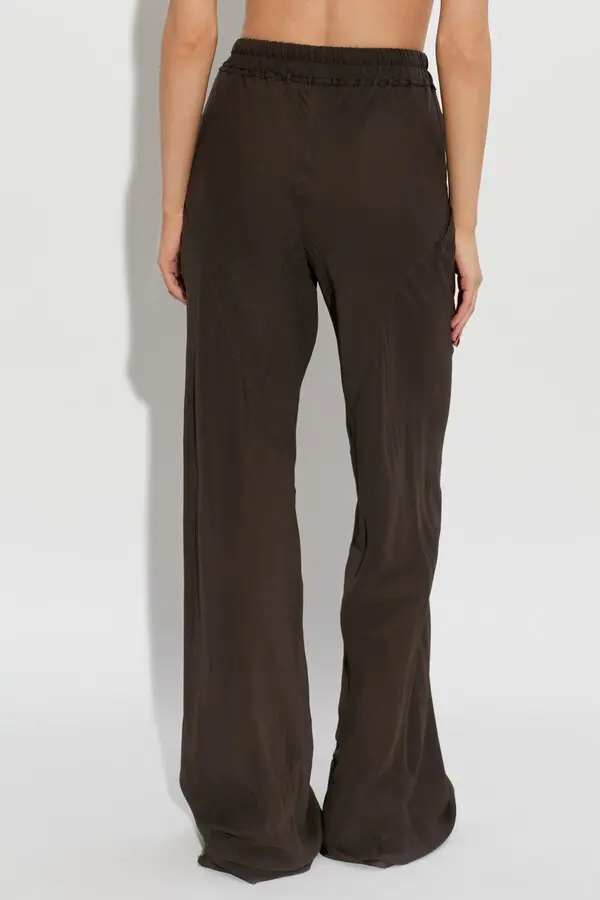 Rick Owens Loose-fit Silk Trousers - Brown
