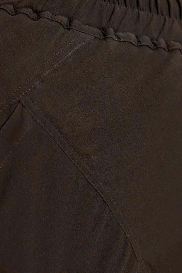Rick Owens Loose-fit Silk Trousers - Brown