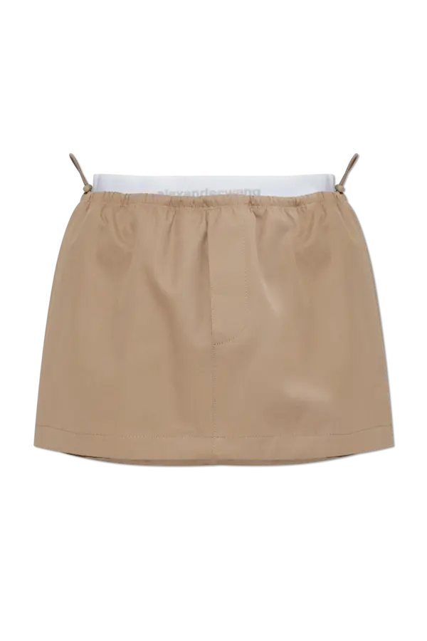 Alexander Wang Logo Skirt - Beige