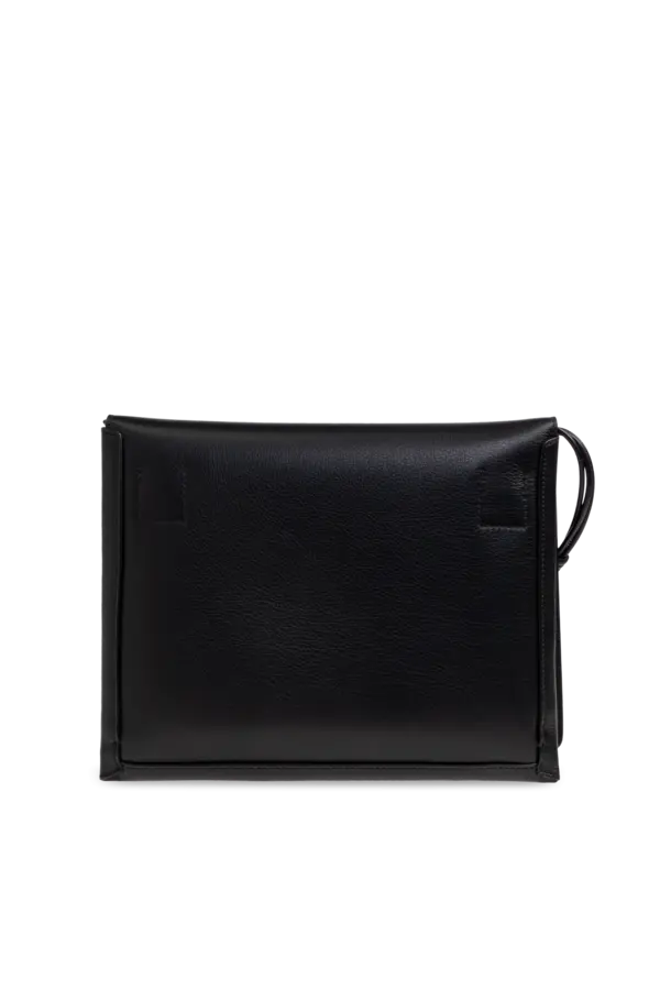 JIL SANDER Tangle Flat Medium Shoulder Bag - Black